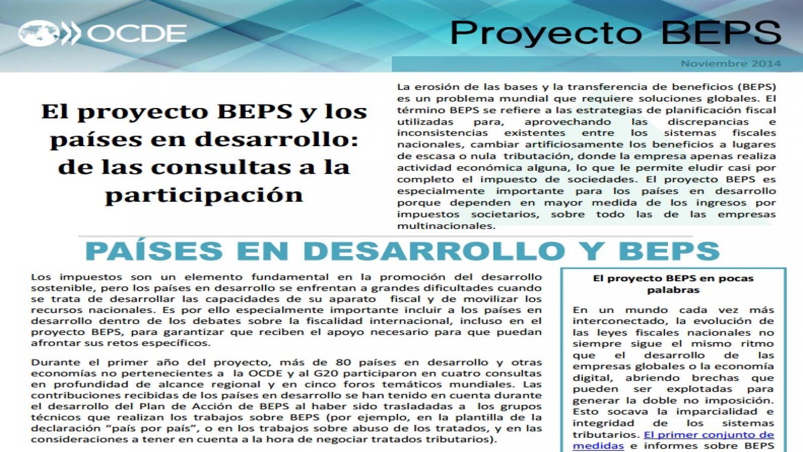 El proyecto BEPS y los países en desarrollo | NLC Asesoría